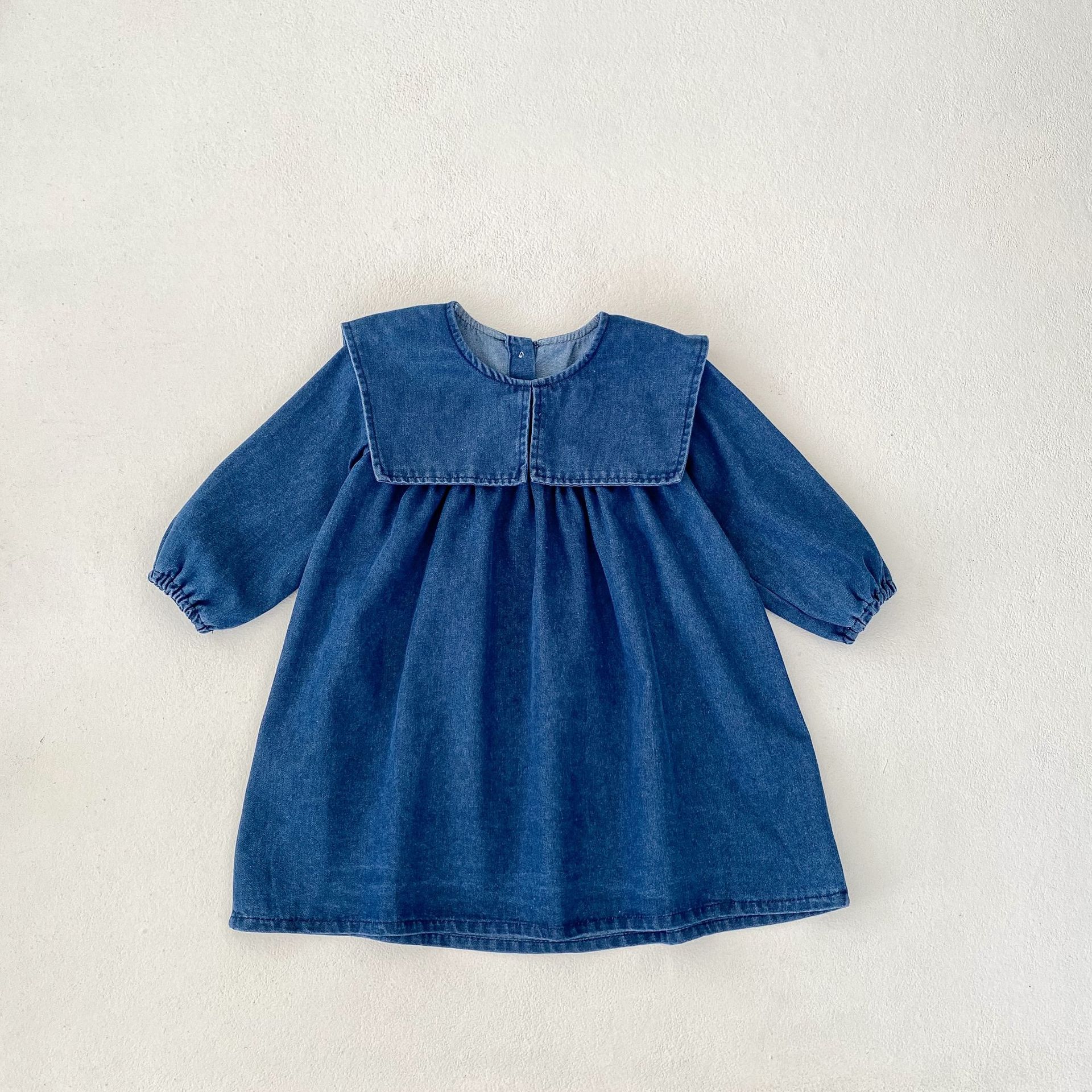 Infant Baby Girls Blue Denim Long Sleeve Bodysuit Onesies and Dress ...