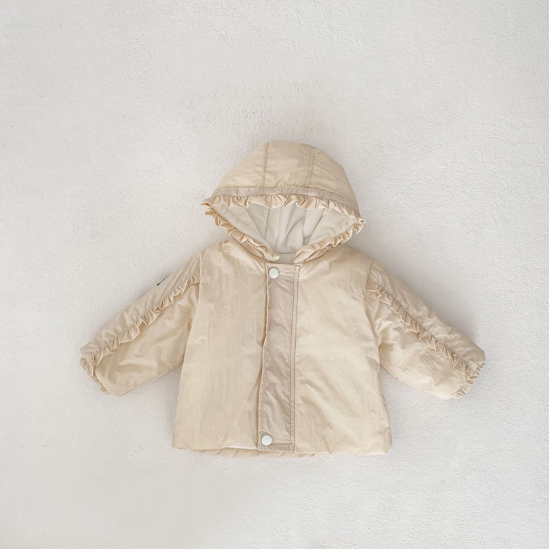 New Winter Infant Baby Kids Girls Solid Color Single Breasted Long ...