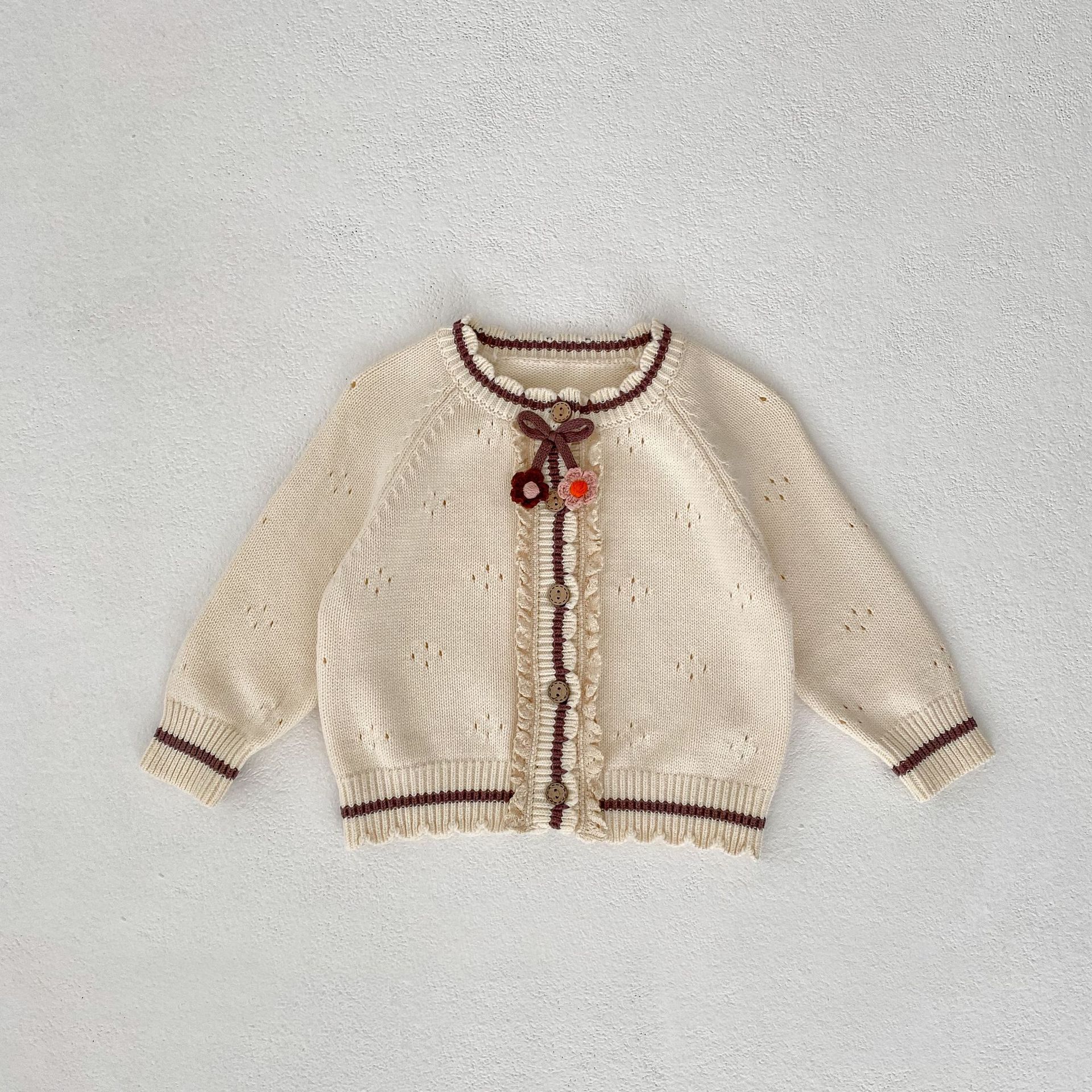 New Arrival Spring Infant Baby Kids Girls Flowers Pattern Long Sleeves ...