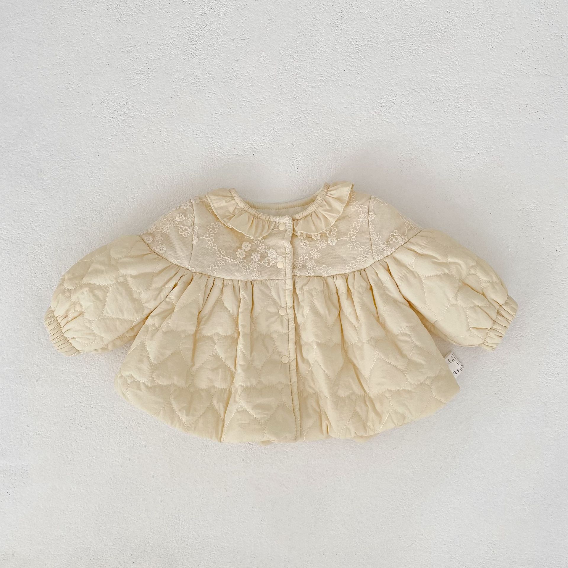 New Arrival Winter Infant Baby Kids Girls Flowers Pattern Cotton-Padded ...